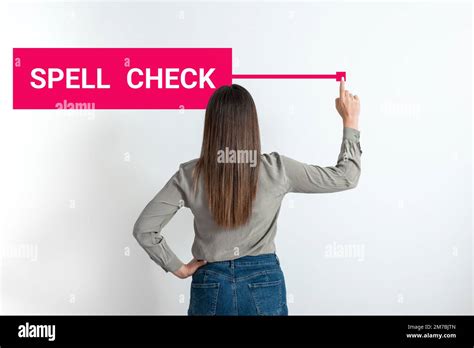 Inspiration Showing Sign Spell Check Concept Meaning To Use A Computer