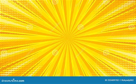 Yellow And Orange Background Vintage Pop Art Superhero Background For