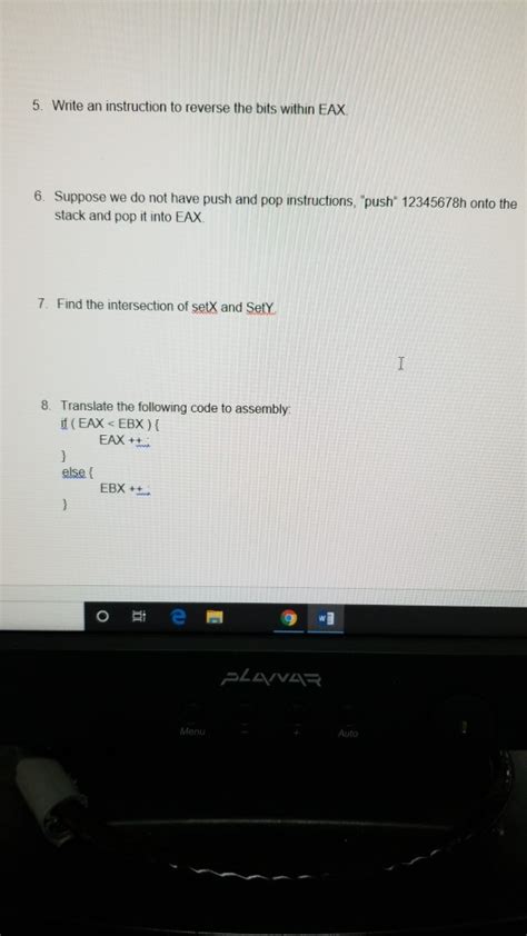 Write An Instruction To Reverse The Bits Within Chegg