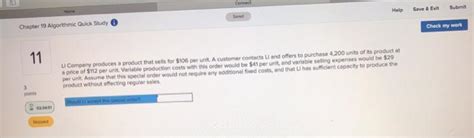 Solved Help Save And Exit Submit Chapter 19 Algorithmic Quick