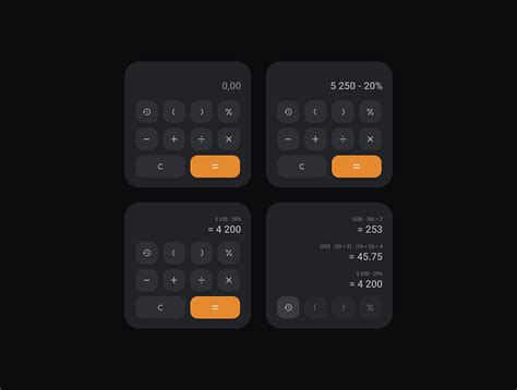 Calculator Widgets Set By Neideltern On Dribbble