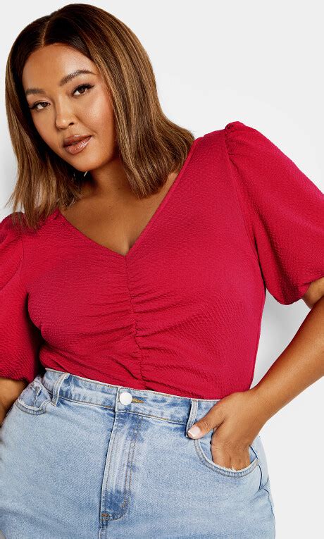 Women S Plus Size Selina Raspberry Top