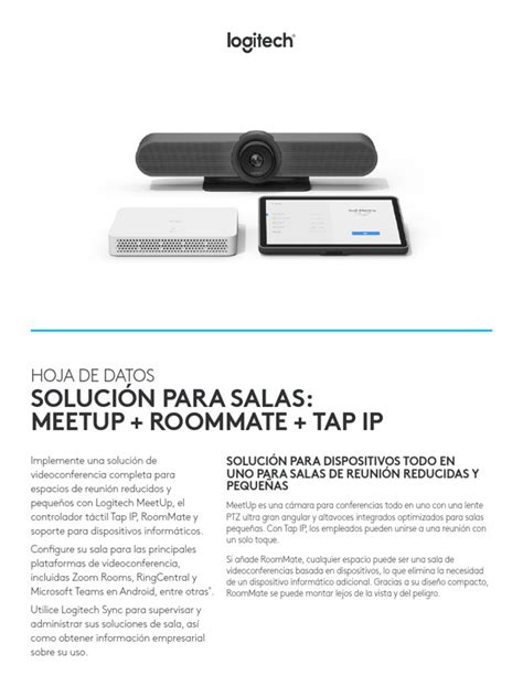 Meetup Roommate Tap Ip Compute Mount Bundle Datasheet Pdf Micrófono
