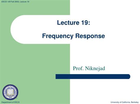 Ppt Lecture 19 Frequency Response Powerpoint Presentation Free
