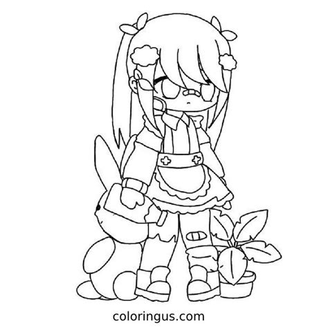 Gacha Life Colouring Coloringus Blank Coloring Pages Coloring Sheets