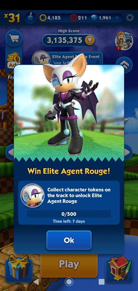 The Elite Agent Rouge Event Has Started On Sonic Dash Sonicthehedgehog