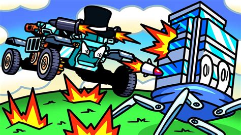 We Unlock Swarm Rockets And Fight A Giant Robot Boss Building In
