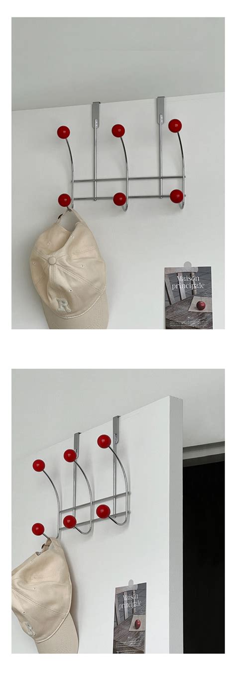 가방 모자 도어행거 벽걸이 도어 행거 우드볼 후크걸이 감도 깊은 취향 셀렉트샵 29cm