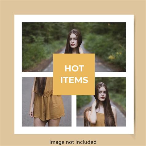Premium Psd Hot Items Social Media Post Template