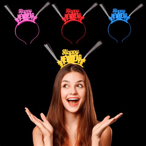 Light Up Happy New Year Headbands