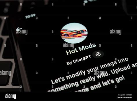 hot mods custom gpt seen in gpt store on the screen of smartphone