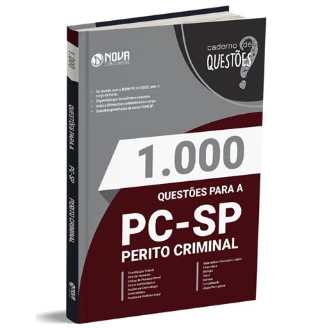 Livro Aprovação Concurso 1 000 Questões Gabaritadas PC SP Perito