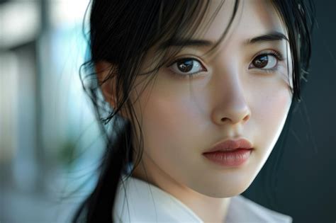 Premium Photo Asian Businesswoman With Black Hair And Brown Eyes