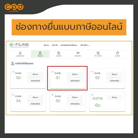 วิธียื่นแบบ ภงด 51 ออนไลน์ในระบบสรรพากร Cpd Academy