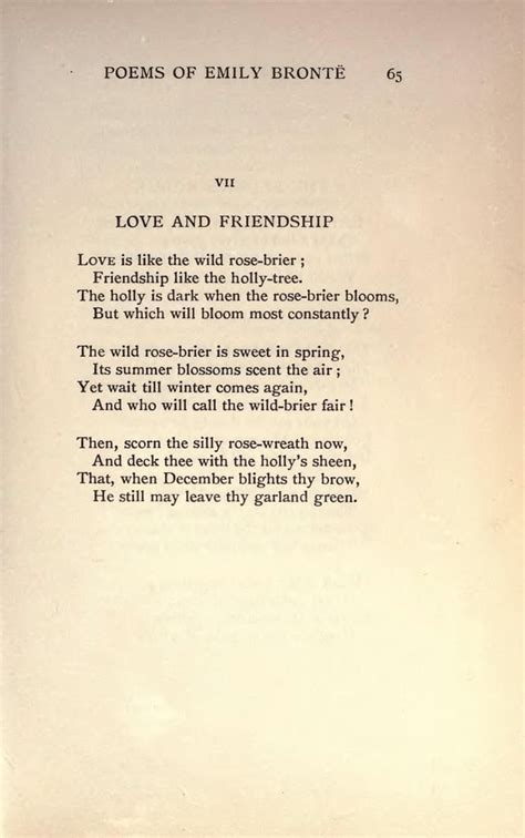 Poem Love And Friendship By Emily Brontë Rpoetry