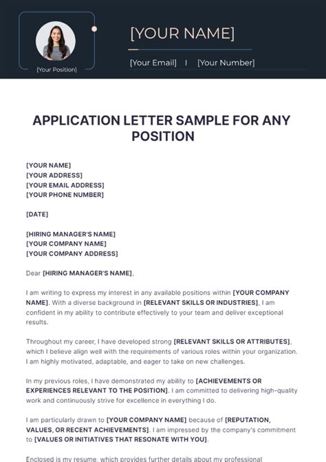 Application Letter Sample For Any Position Docx At Piper Armit Blog