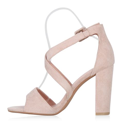 Damen High Heel Riemchensandaletten Party Absatzschuhe 834002 Trendy