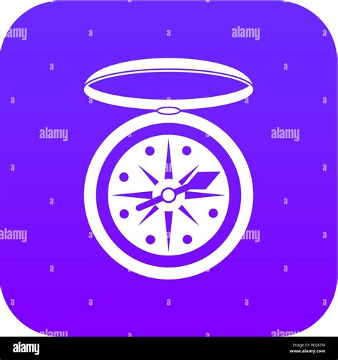Compass Icon Digital Purple Stock Vector Image And Art Alamy