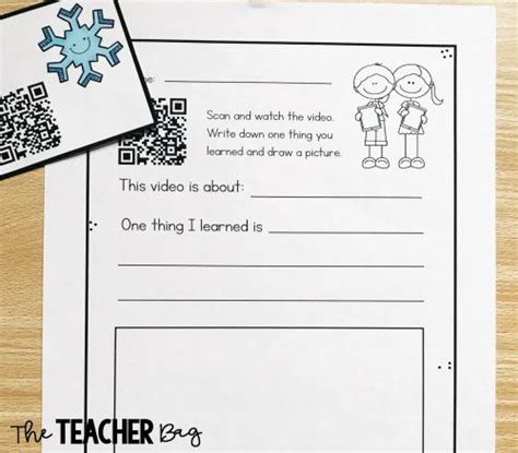 12 Days Of Giving Day 5 Snowflake Qr Code Freebie The Teacher Bag