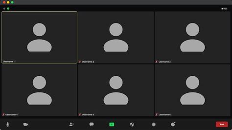 Modelo De Interface De Usuário De Videoconferência Aplicativo Para
