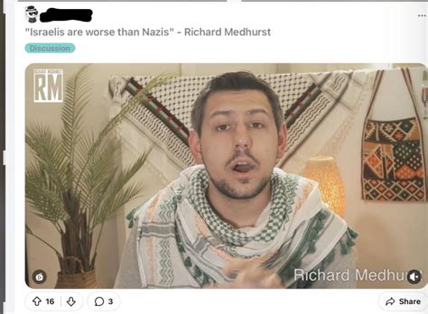 An Assadist Sex Pest Is Allowed To Slander Half Of The Worlds Jews As “worse Than Nazis” On You