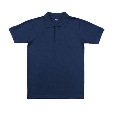 Baju Kaos Kerah Polos Pria Dewasa Tangan Pendek Warna Biru Dongker Navy