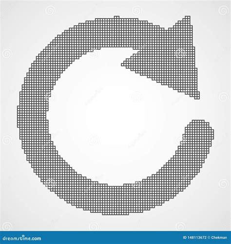 Arrow Refresh Reload Or Rotation In Pixel Art Design Vector