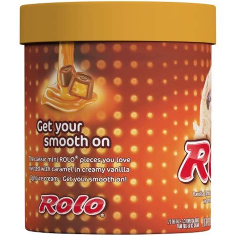 Rolo Vanilla Light Ice Cream With Caramel Swirl And Mini Rolo Candy Pieces 1 5 Qt Kroger