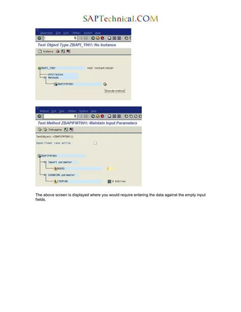 Step By Step Creation Of A Bapi In Detailed Steps With Scr Pdf