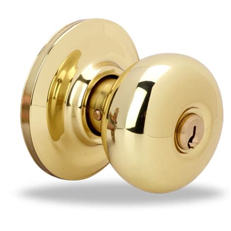 Shop Yale Security Yh Cambridge Polished Brass Round Keyed Entry Door