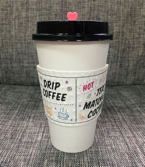 Disposable Coffee Paper Cup Sleeve 12oz Flexo Offset Printing Available