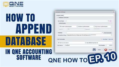 qne video tutorial no 10 how to append database in qne accounting