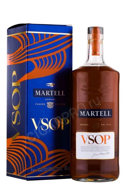 Martell VSOP купить Коньяк Мартель ВСОП 1л в подарочной упаковке цена