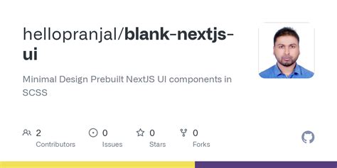 Github Hellopranjalblank Nextjs Ui Minimal Design Prebuilt Nextjs Ui Components In Scss