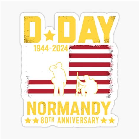 Operation Overlord 1944 D Day 2024 80th Anniversary Normandy Sticker