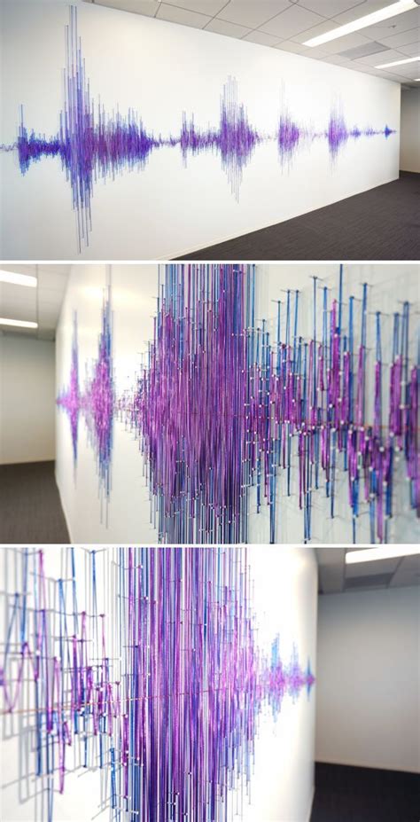 Wall Hangings Soundwave Sculpture For Adobe Premiere Sound Art