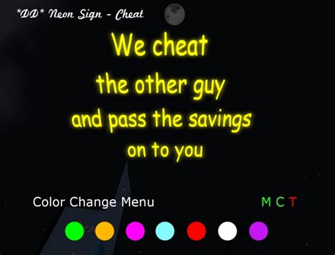 Second Life Marketplace Dd Neon Sign Cheat