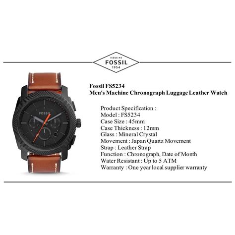 Fossil Mens Big Machine Black Dial Chronograph Brown Leather Watch Men S Fashion Watches