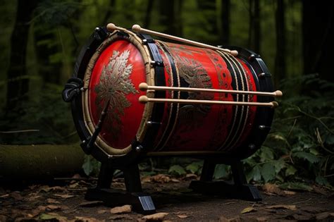 Premium AI Image | illustration of Nepalese traditional instrument dhol