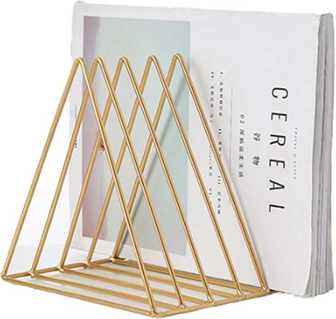 Qpey Triangle File Holder5 Slot Metal Vinyl Record Stand