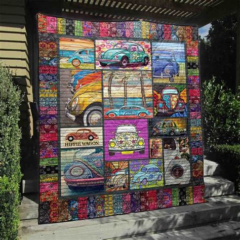 Hippie 3d Customized Quilt Wagons Metal Pigeon