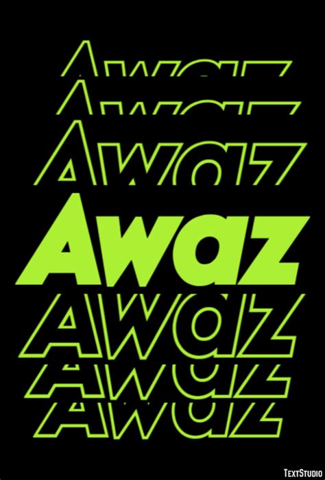 Awaz Text Effect And Logo Design Name