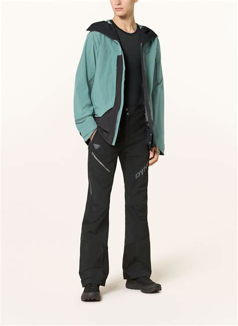 Dynafit Tigard 3l Stretch Hardshell Ski Jacket In Teal Black