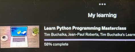 Leif Watkins On Linkedin Making Progress On The Python Masterclass I