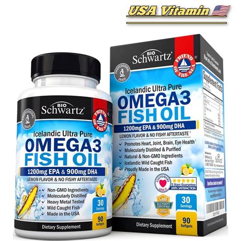 Jual Bioschwartz Omega 3 Fish Oil 1200 Mg Epa And 900 Mg Dha Lemon 90