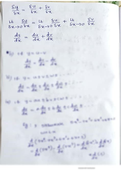 SOLUTION Differential Coefficient Some Fundamental Results Studypool