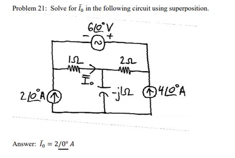 solved problem 21 solve for lo in the following circuit