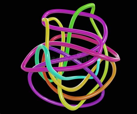 Isolated Colorful Rainbow Straw Or Pipe Background Stock Illustration