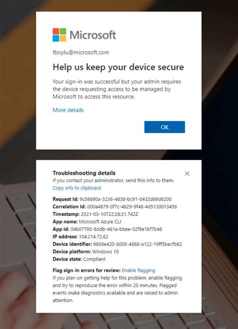 Az Login Fails From Linux Your Sign In Was Successful But Your Admin