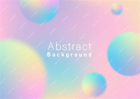 Абстрактный размытый градиент пастельный цвет фона и круг объекты векторная иллюстрация